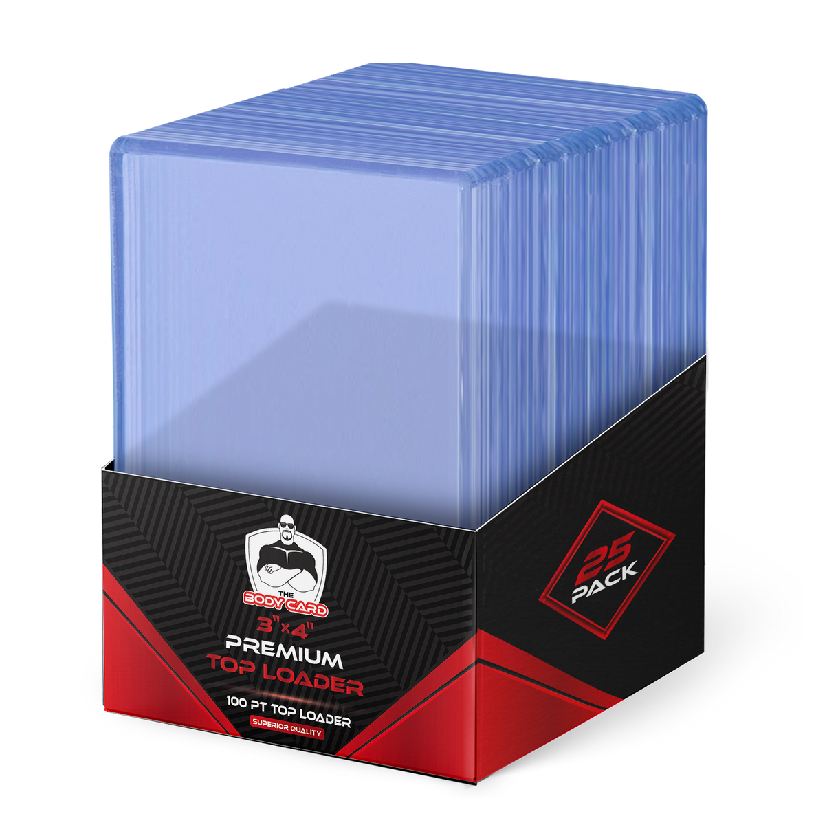 100 pt Premium Top Loader 3"x4" - 25 Pack – Body Card