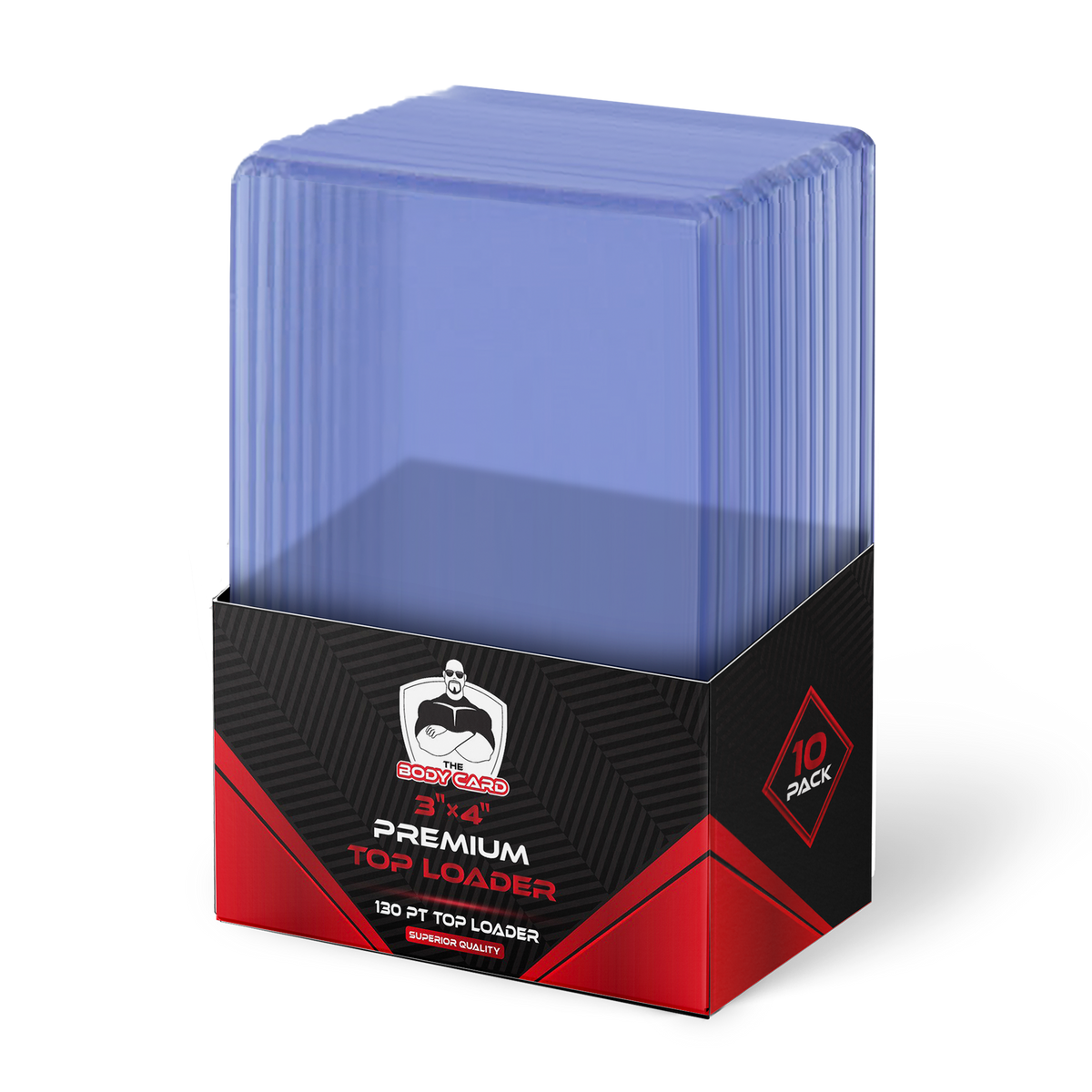 130 pt Premium Top Loader 3"x4" - 10 Pack – Body Card